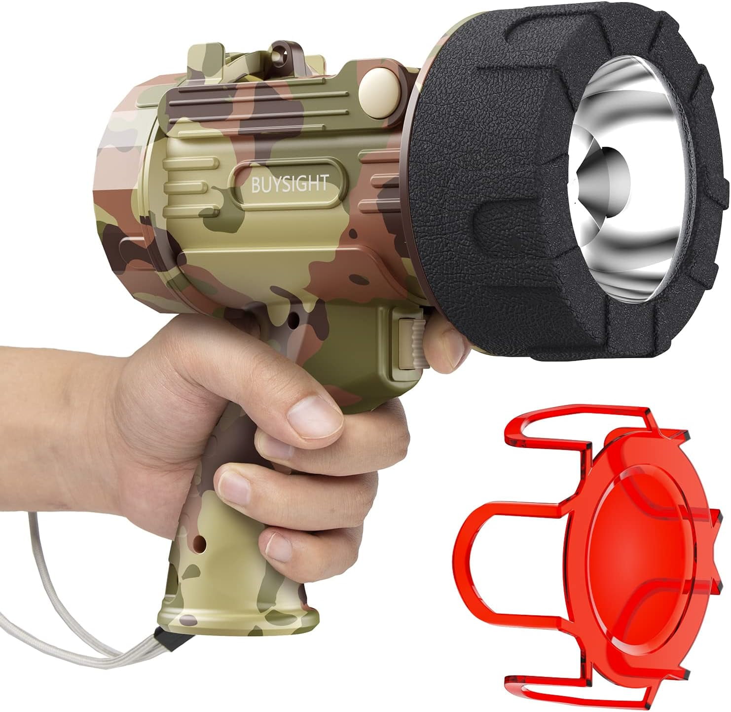 Buysight Rechargeable LED Flashlight 300000 Lumens Super Bright Spot ...
