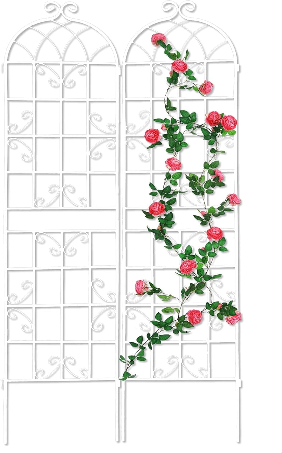 Buytoshop 2 Pack 71"W x 19.7"H Metal Garden Trellis,Rustproof Trellis ...