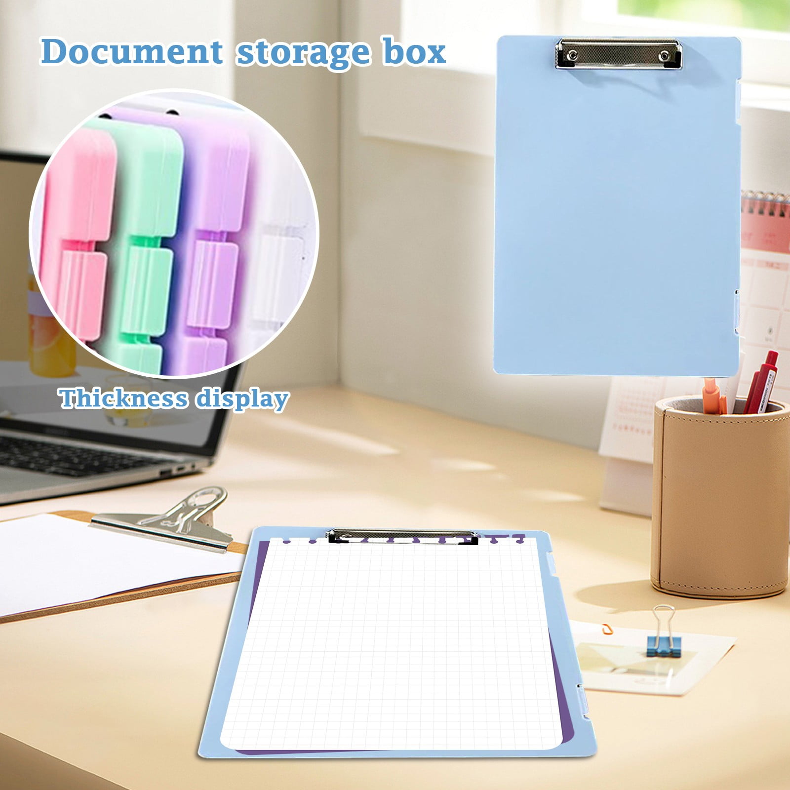 Buyya Plastic Clipboards, Assorted Colors Clip Boards Bulk with Low Profile Clip for Classroom ...