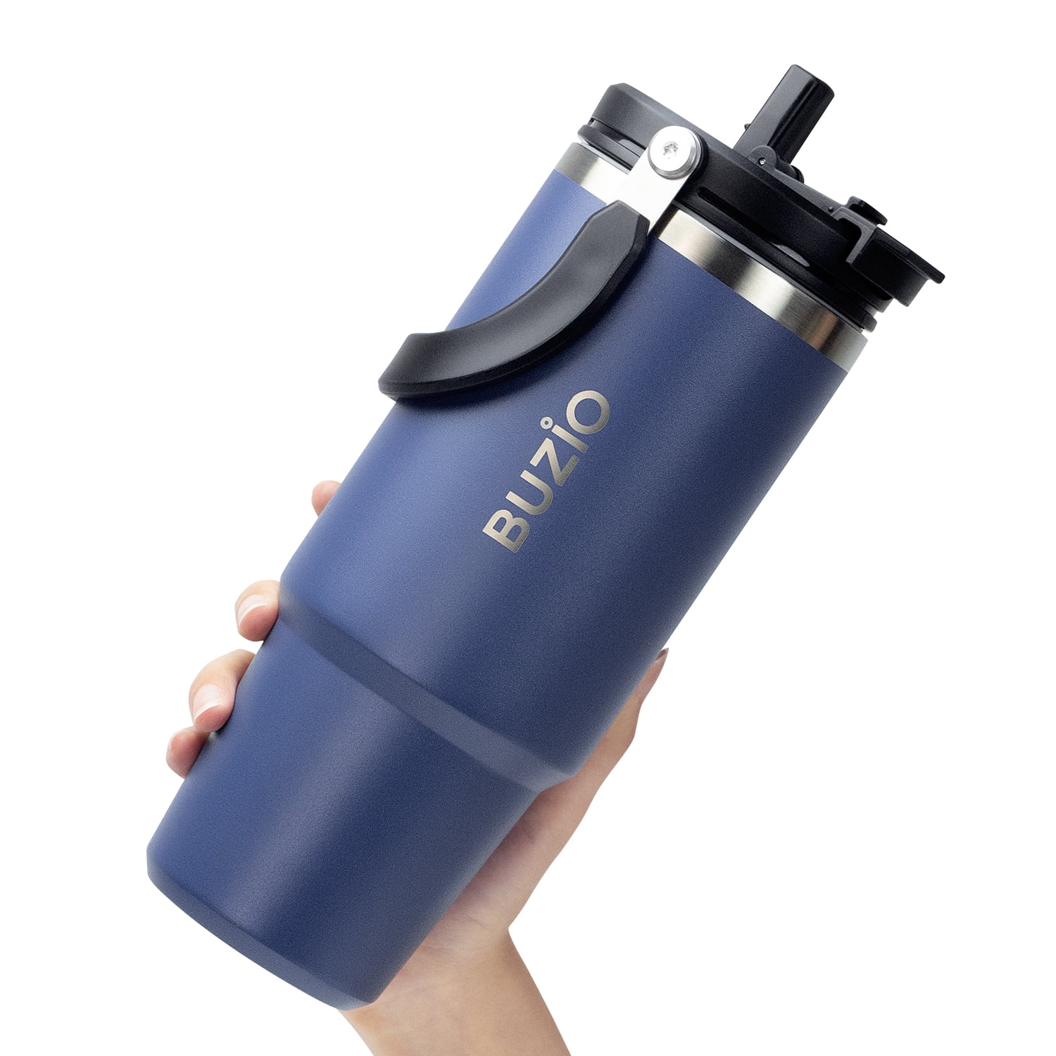 Buzio 40 oz Insulated Tumblers with Handle and Straw, Insulated Vacuum ...