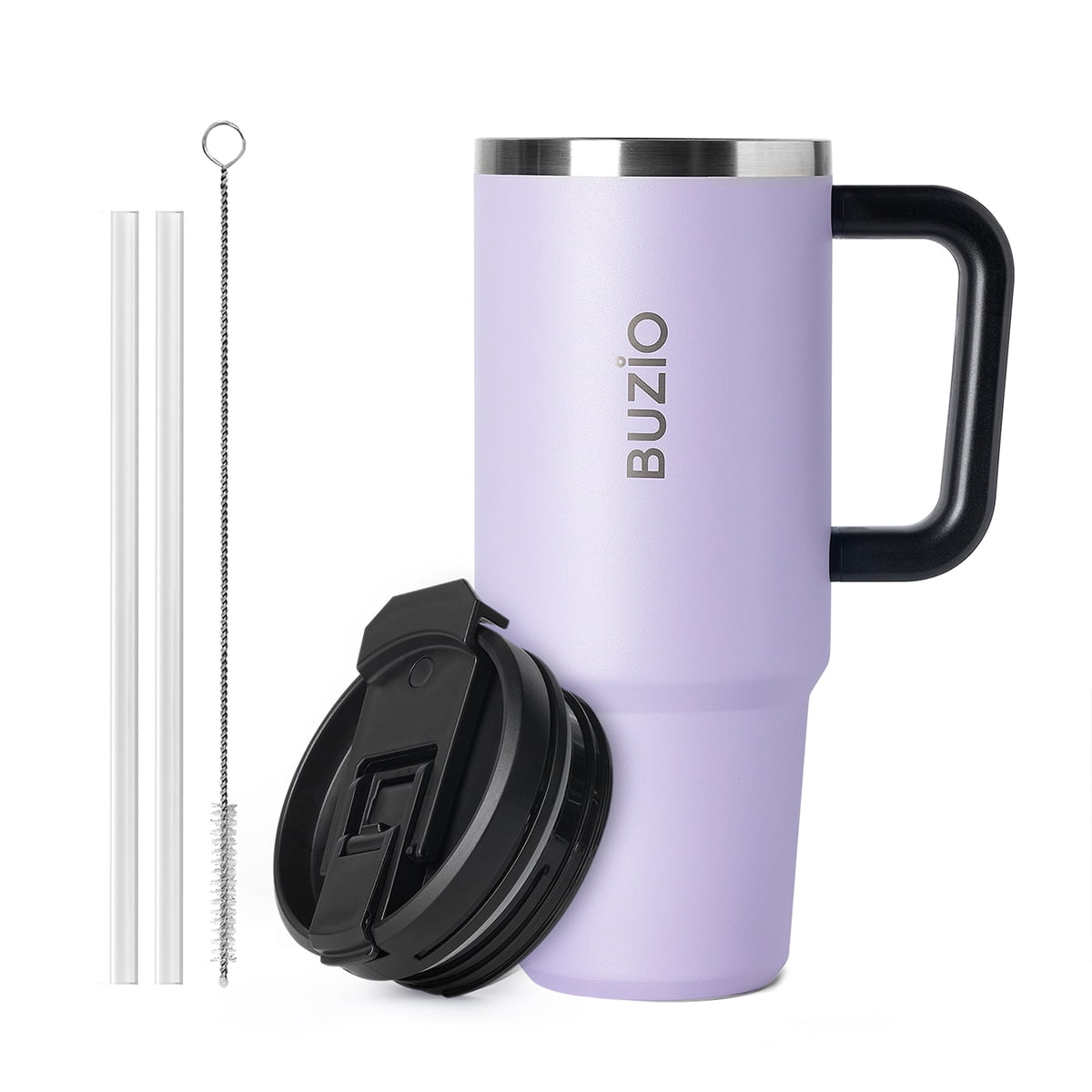 Buzio 40 oz Insulated Tumbler with Double Wall Lid, Stainless Steel ...