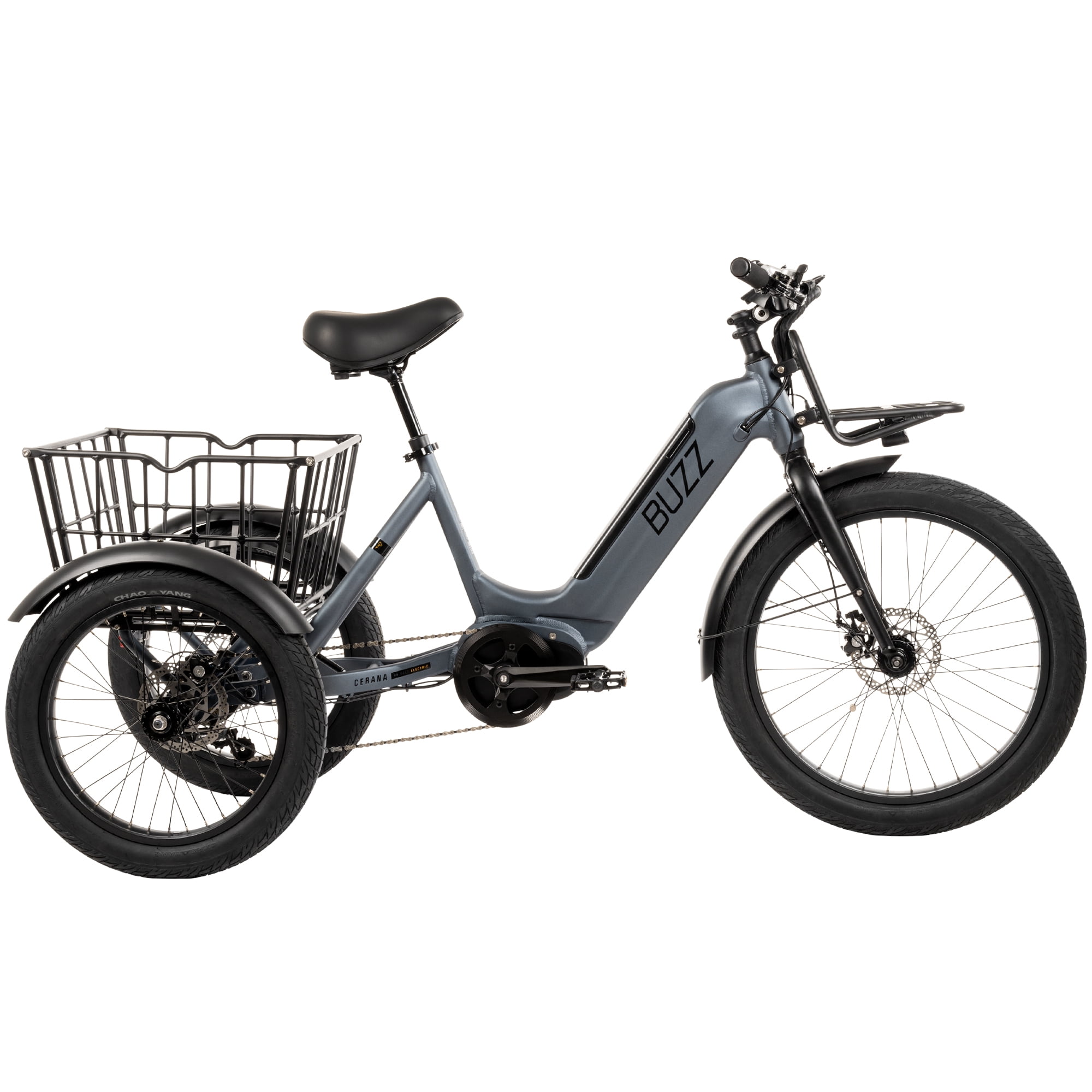 Buzz 24" Cerana 48V Electric Trike, Fits Riders 60"+, Charcoal Gray, Adult, Unisex - Walmart.com