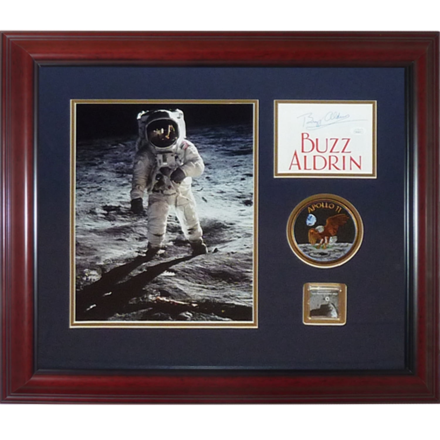 Buzz Aldrin Autographed Apollo 11 Moon Landing Deluxe Frame with 11x14 ...