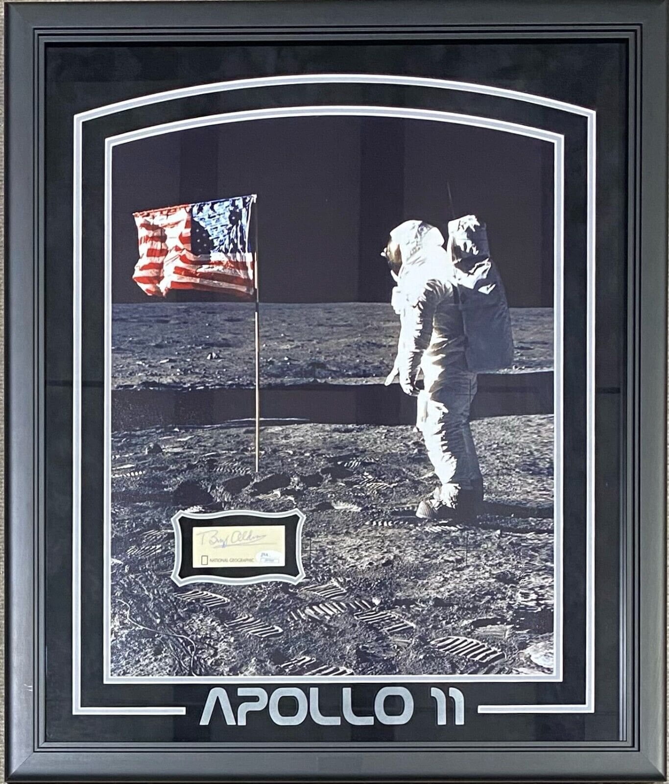 Buzz Aldrin Signed Autographed Cut Framed 16x20 Photo JSA Authentic ...