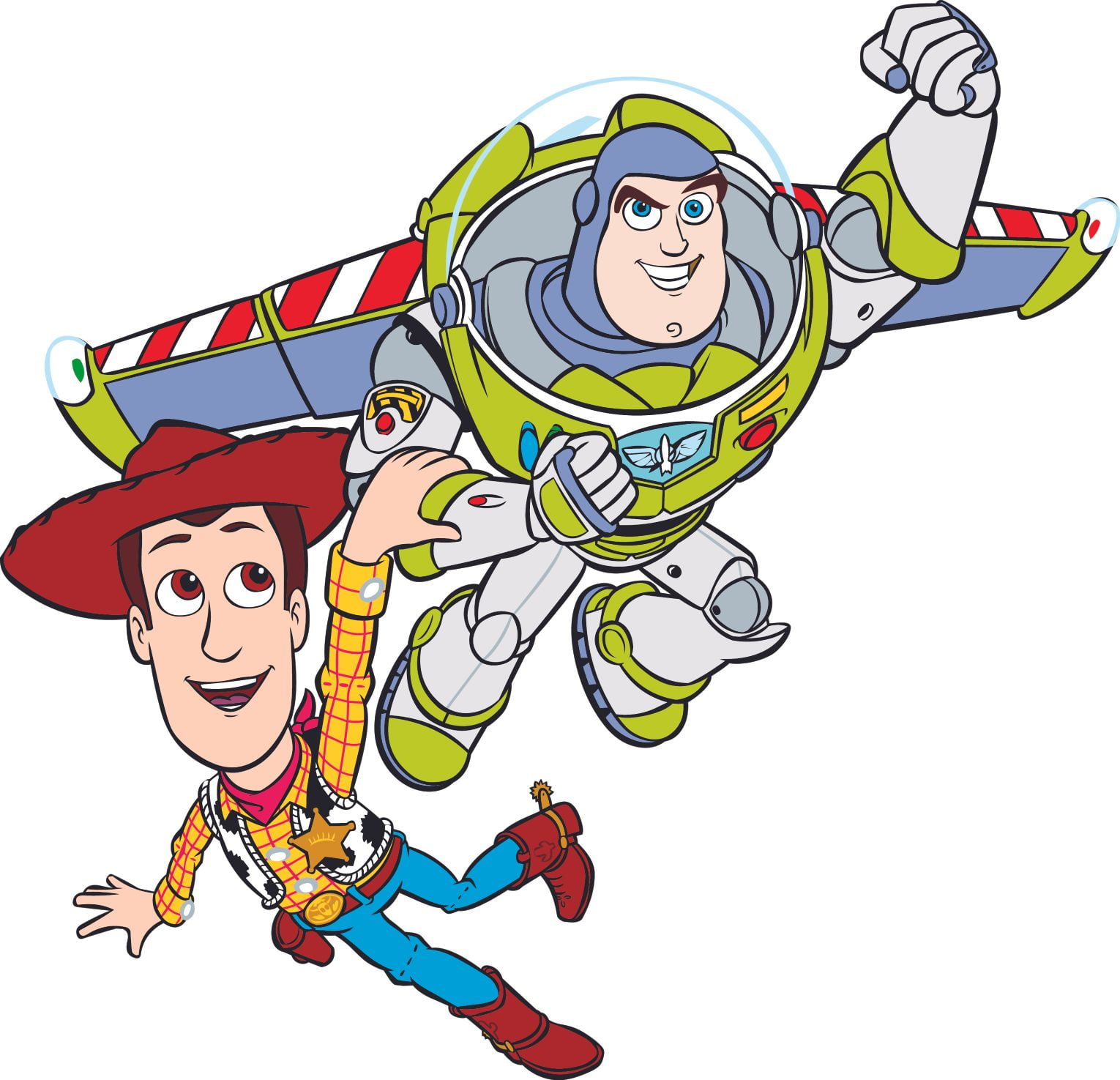 Buzz And Woody Toy Story Cartoon Customized Wall Decal - Custom Vinyl ...