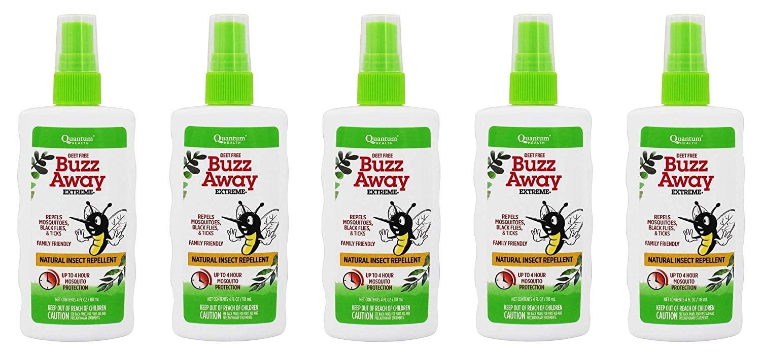 Buzz Away Extreme Natural Insect Repellent - 4 Oz Pack of 5 - Walmart.com