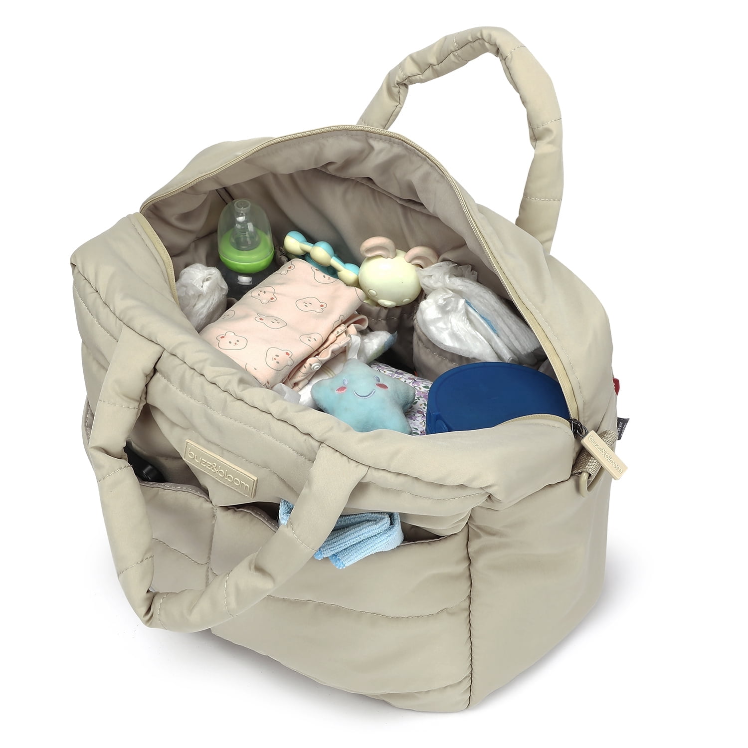 Buzz&Bloom Baby Diaper Bag Tote, Large Capacity Travel, Hospital Bag ...