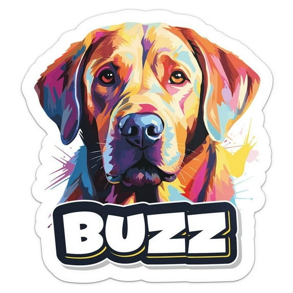Buzz Labrador Dog Sticker Phone Decal Water Bottle Stickers Car Decals ...