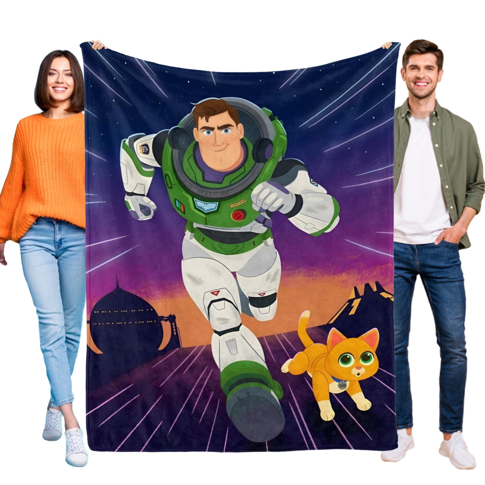 Buzz Lightyear 2 Flannel Blanket 39*59 inch Soft And Comfortable With Clear Patterns And Easy ...