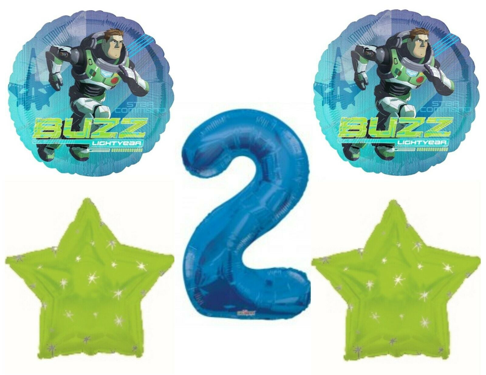 Buzz Lightyear 2nd Second Happy Birthday Party Balloons Decorations ...