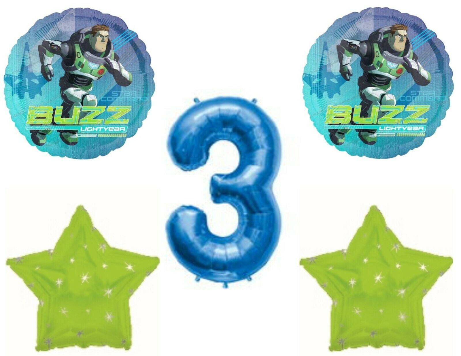 Buzz Lightyear 3rd Third Happy Birthday Party Balloons Decorations ...