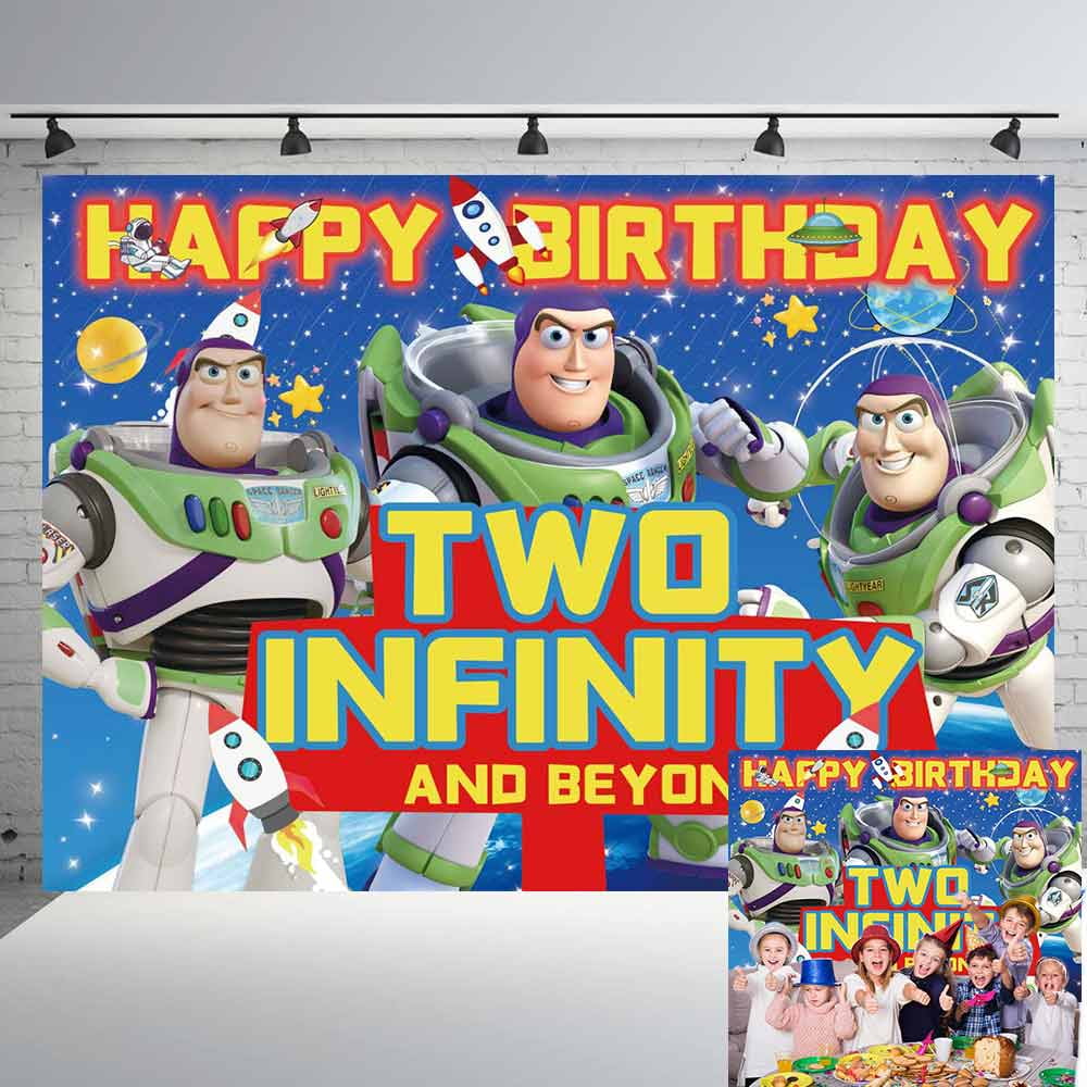 Buzz Lightyear Backdrop Banner Party Supplies Poster Movie Theme ...
