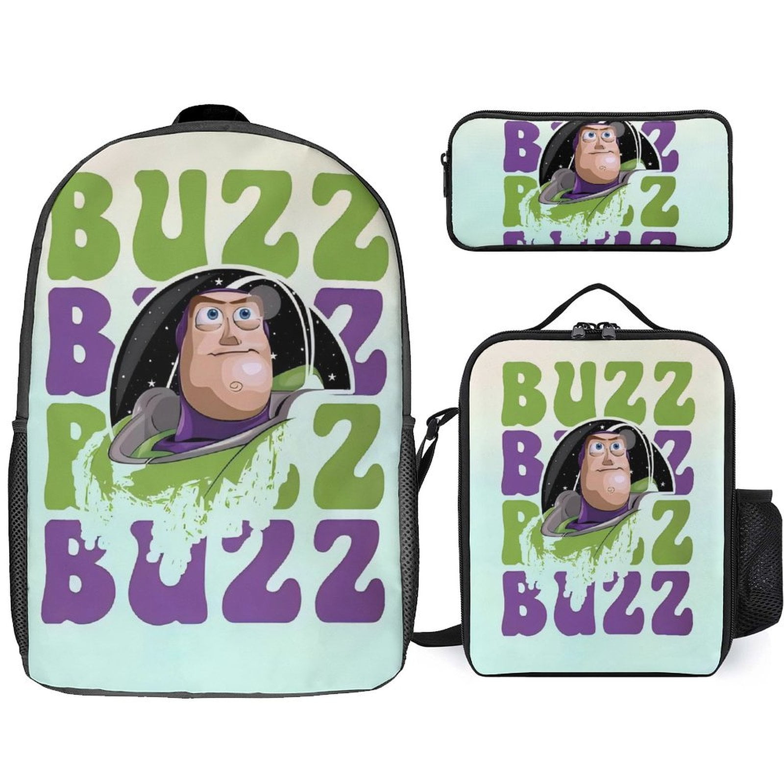 Buzz Lightyear Backpack Messenger Bag Lunch Bag Pencil Case Set 17 Inch ...