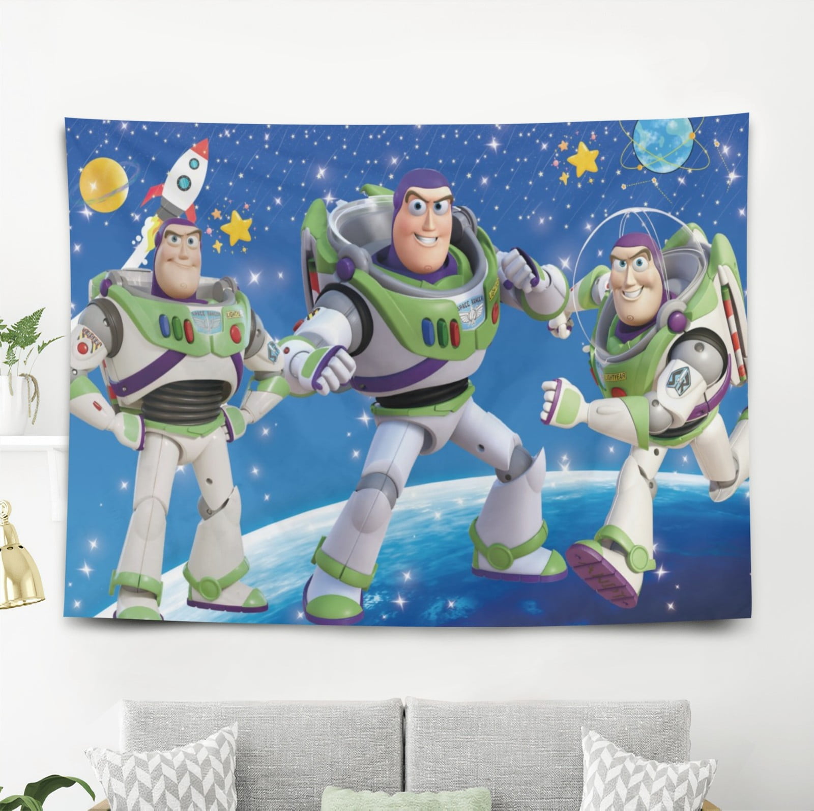 Buzz Lightyear Banner Tapestry Backdrop Party Supplies Wall Decor ...