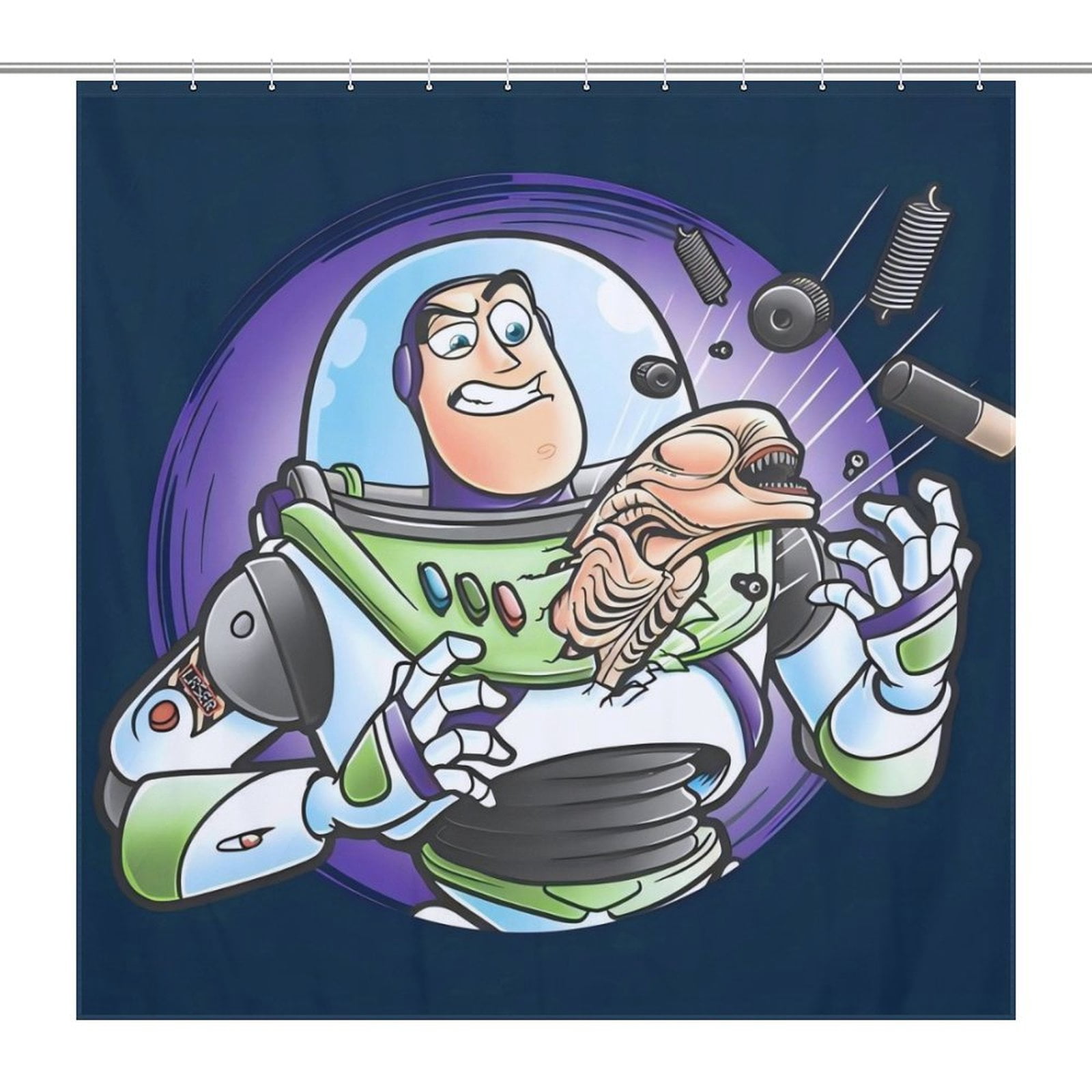 Buzz Lightyear Children's cartoon shower curtain bathroom decoration ...