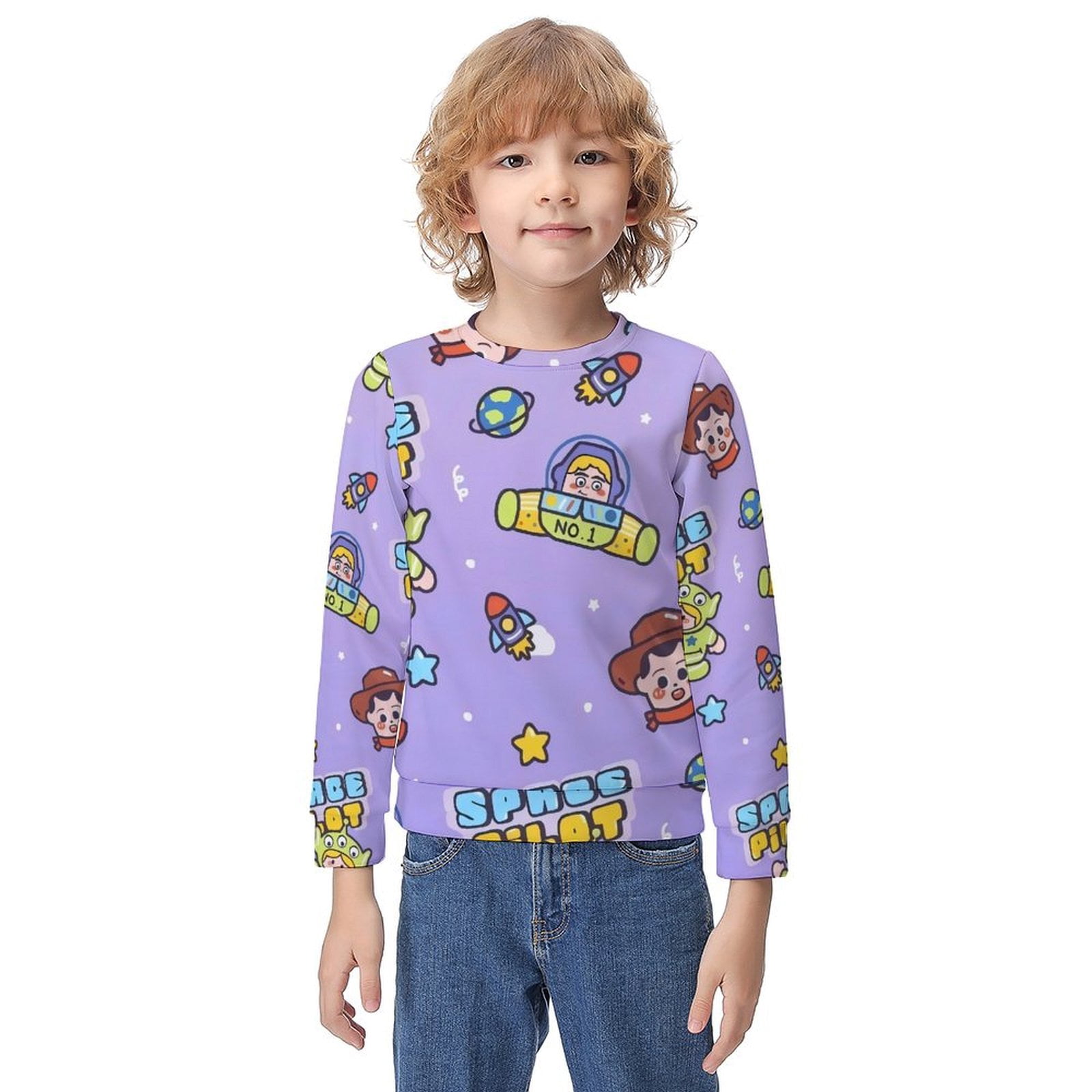 Buzz Lightyear Children's long-sleeved round neck pullover 10-12Y ...