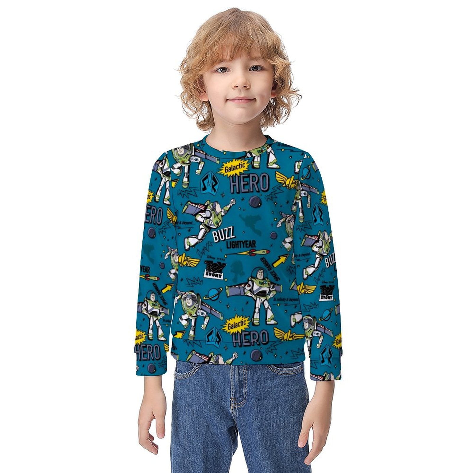 Buzz Lightyear Children's long-sleeved round neck pullover 7-9Y ...