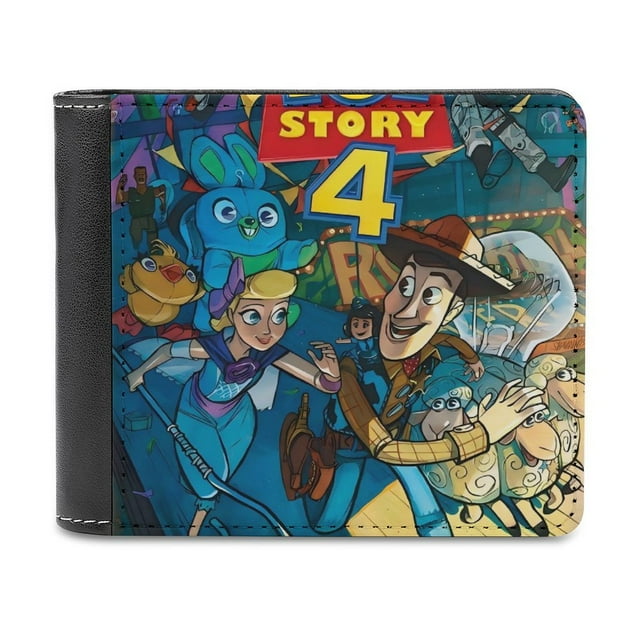 Buzz Lightyear Cute Men's Wallet Women's Cartoon Leather Bifold Wallet ...