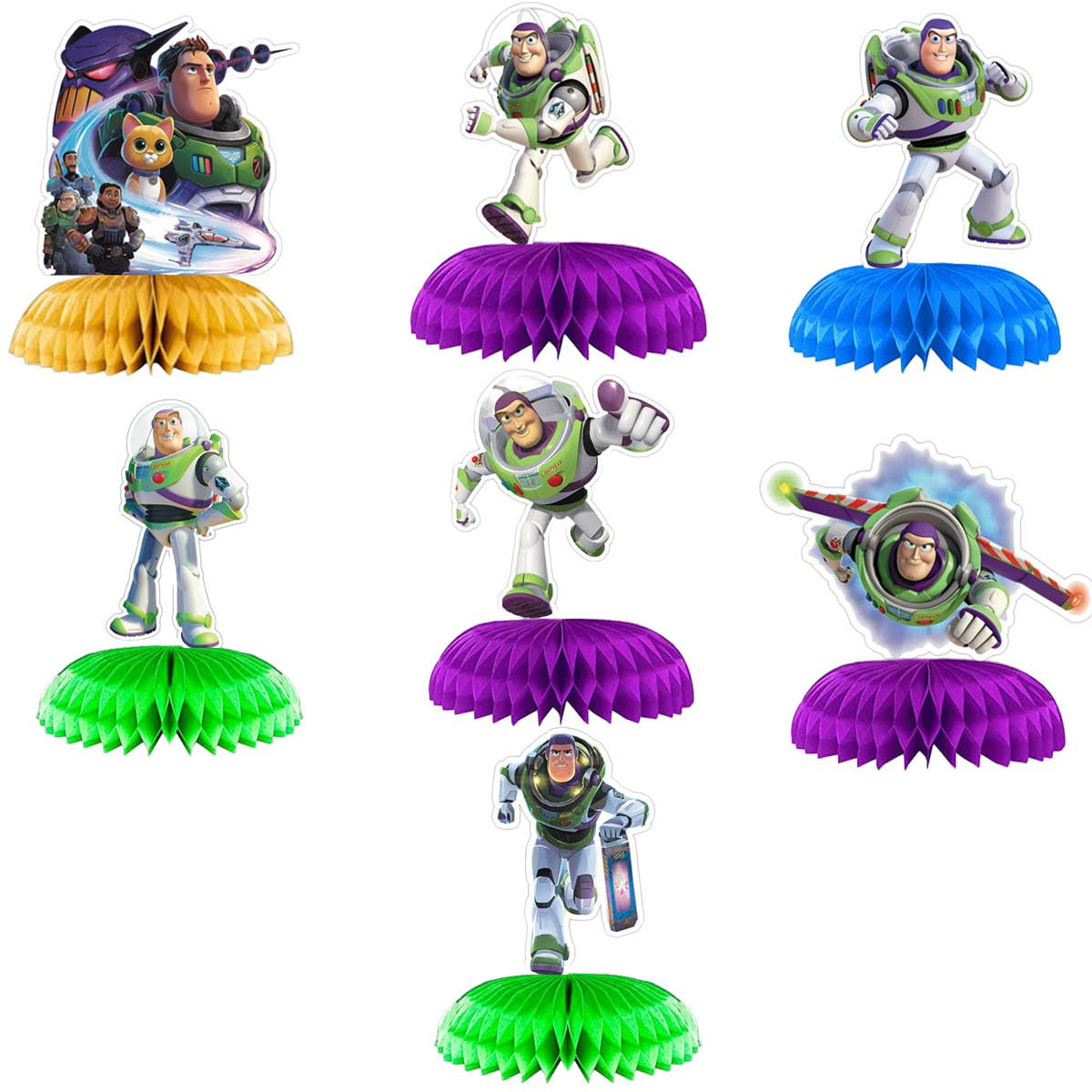 Buzz Lightyear Honeycomb Centerpieces Table Toppers Decorations for ...