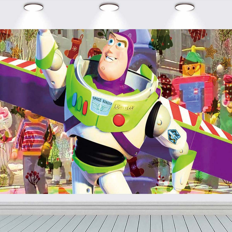 Buzz Lightyear Party Supplies Background Backdrop Taspestry Banner ...