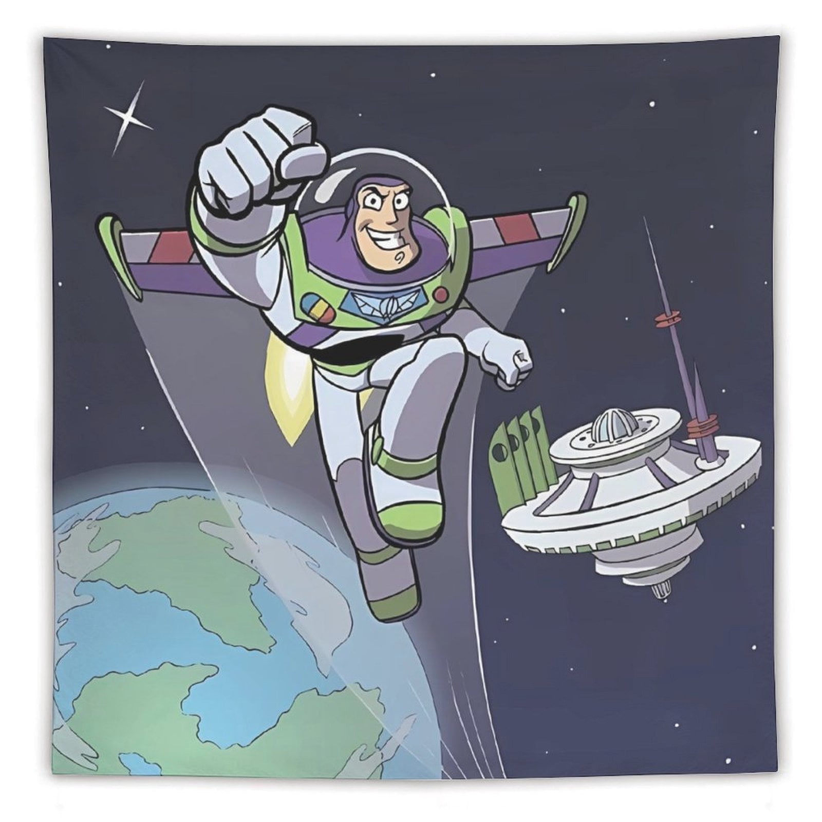 Buzz-Lightyear Tapestry, Wall Hanging Decor, Aesthetic for Bedroom ...