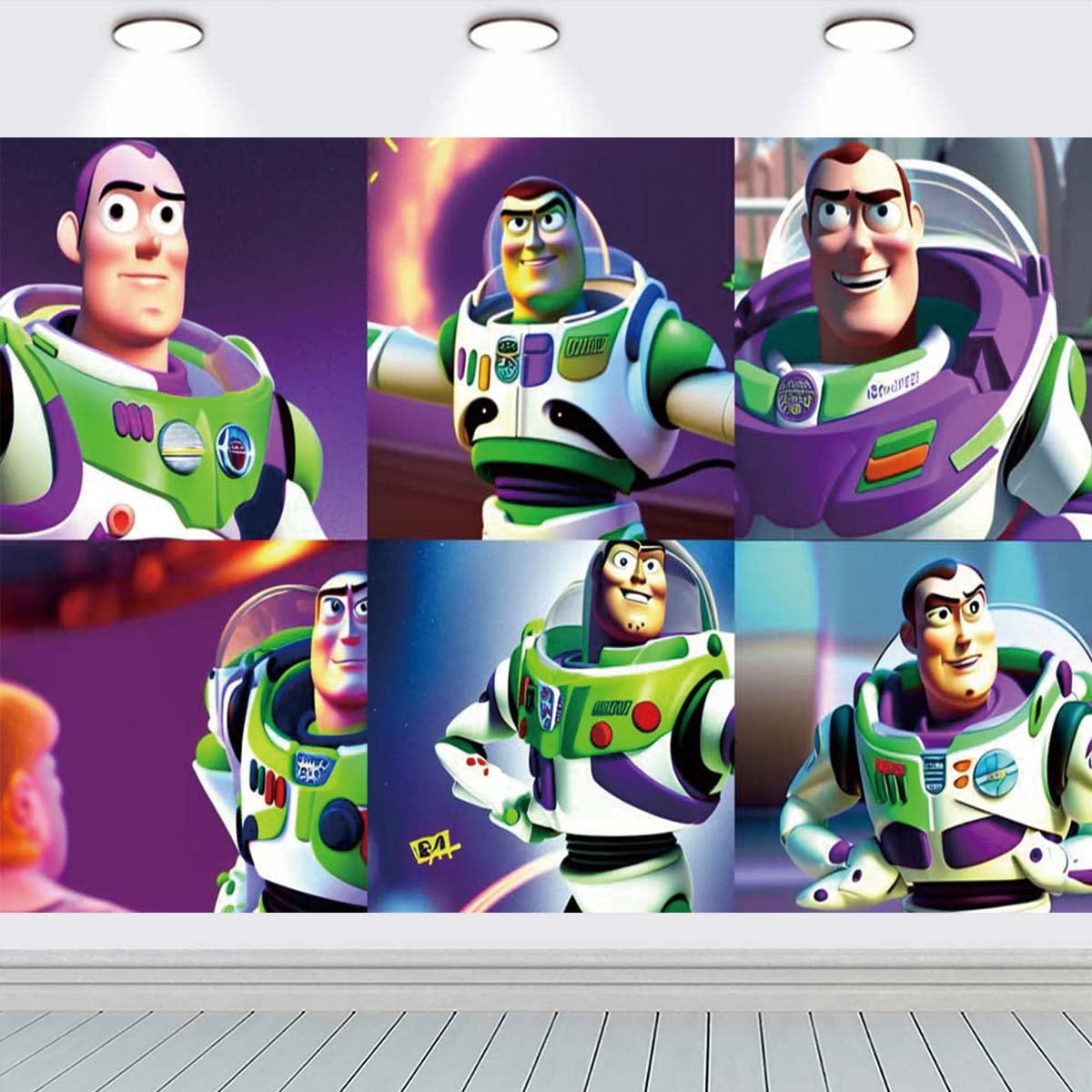 Buzz Lightyear Taspestry Wall Decor Birthday Banner Backdrop Background ...