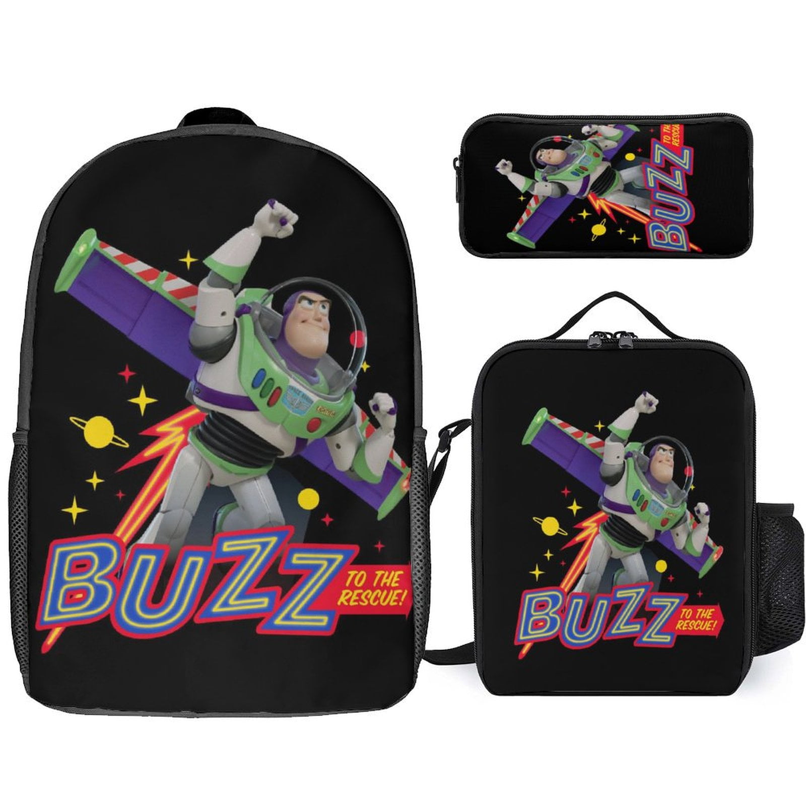 Buzz Lightyear Toy Story 3Pcs Backpacks Sets Book Bag with Lunch Bag ...