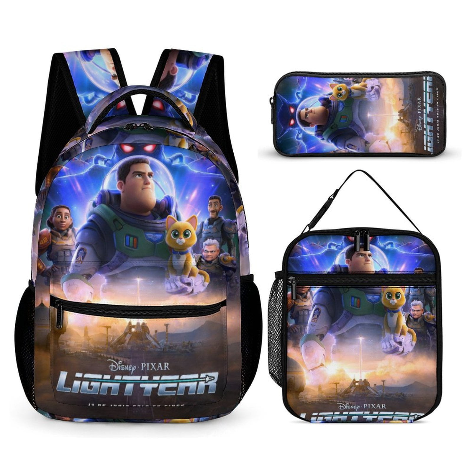 Buzz Lightyear Toy Story 3Pcs Backpacks Sets Book Bag with Lunch Bag ...