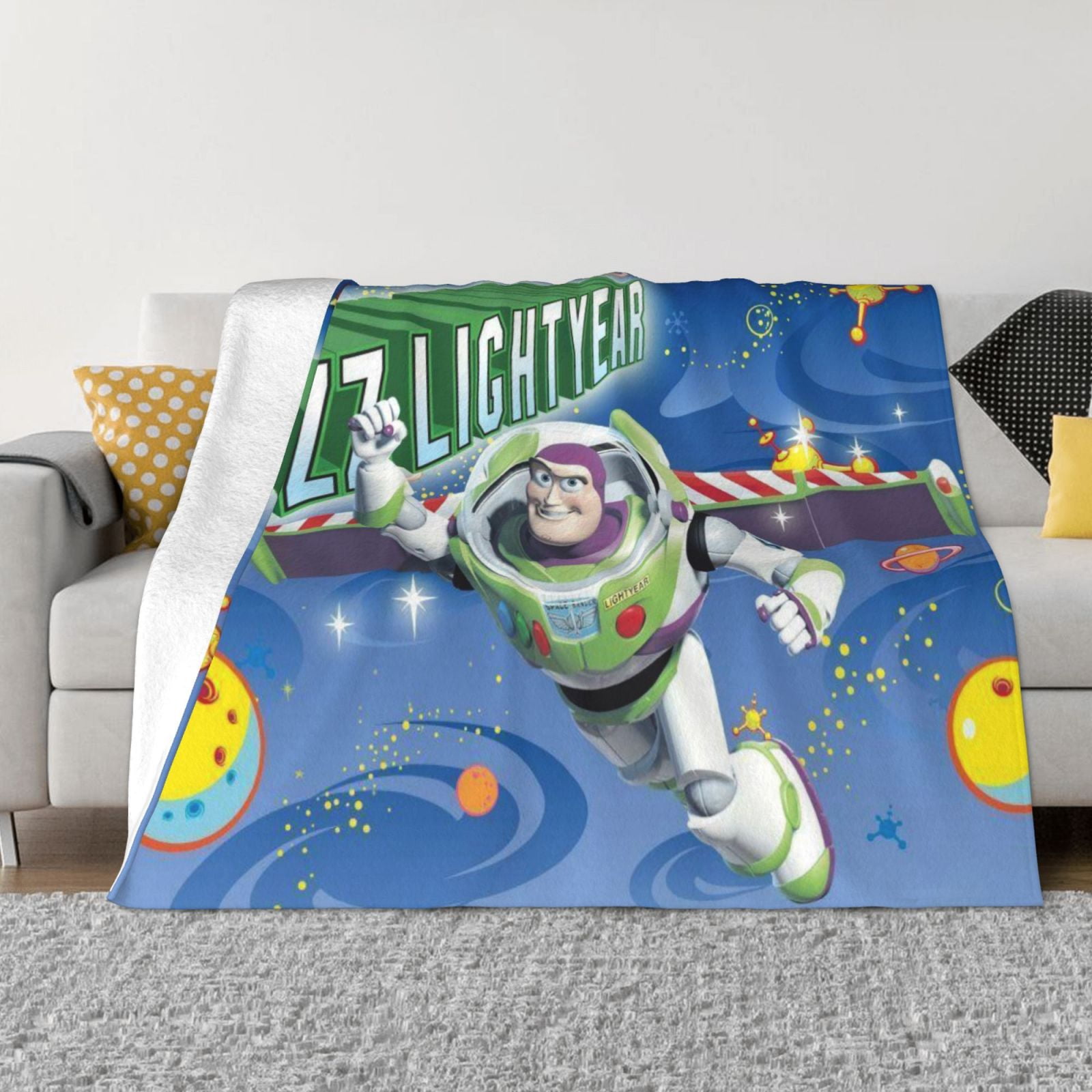 Buzz Lightyear Toy Story Fleece Throw Blanket For Couch Or Bed - Plush Cozy Fuzzy Blanket 50"X40 ...