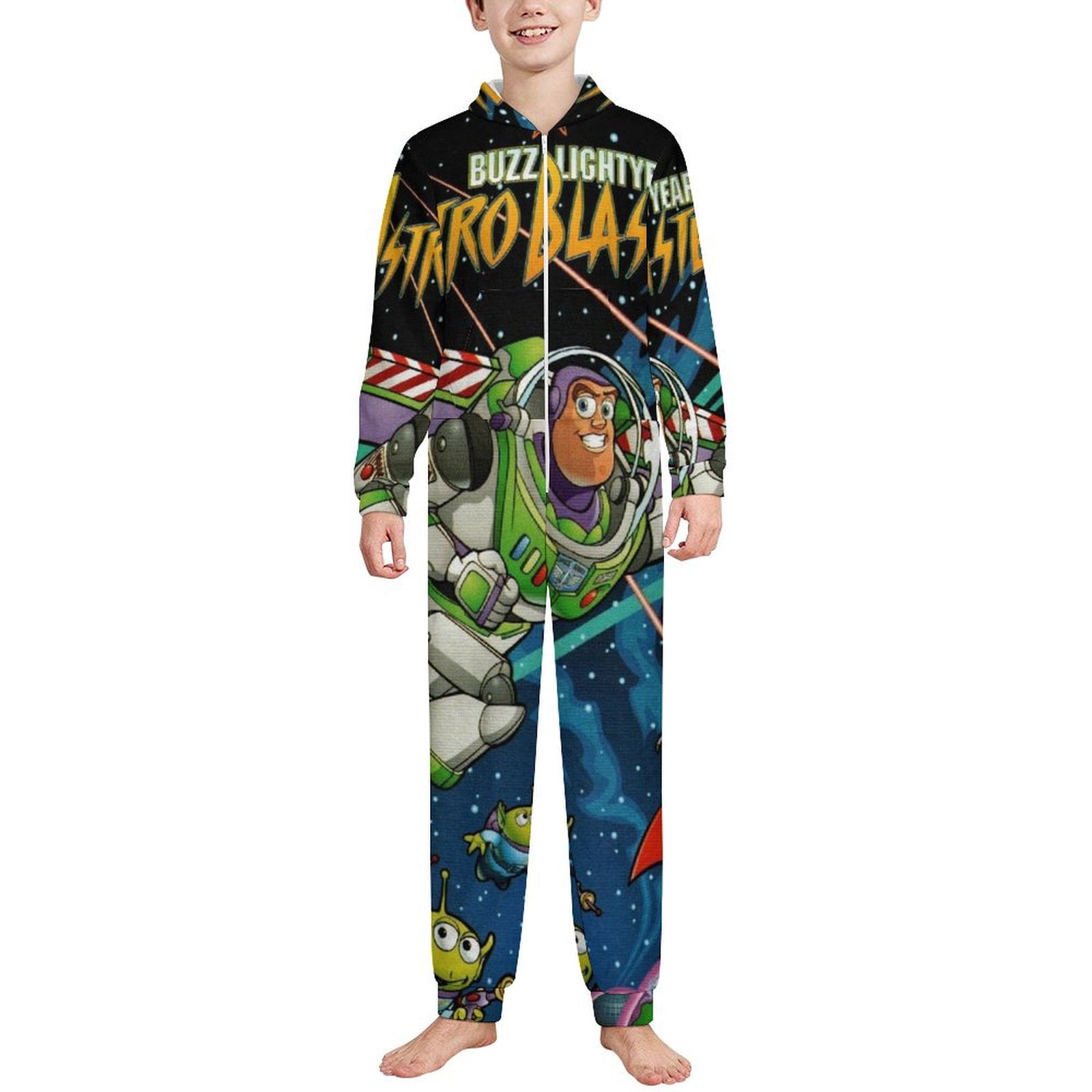 Buzz Lightyear Toy Story Kids Pajamas One Piece Hooded Union Suit ...