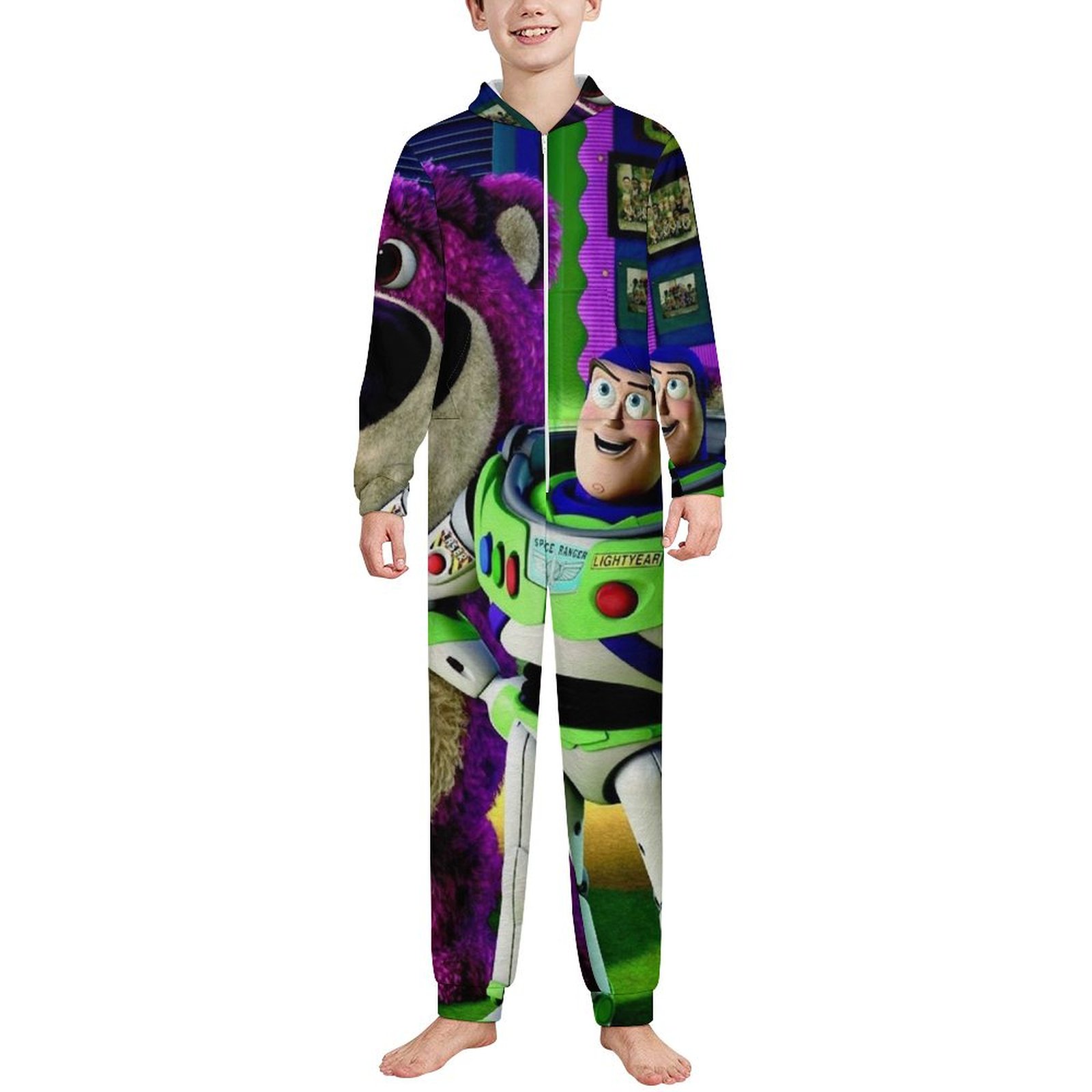 Buzz Lightyear Toy Story Kids Pajamas One Piece Hooded Union Suit ...