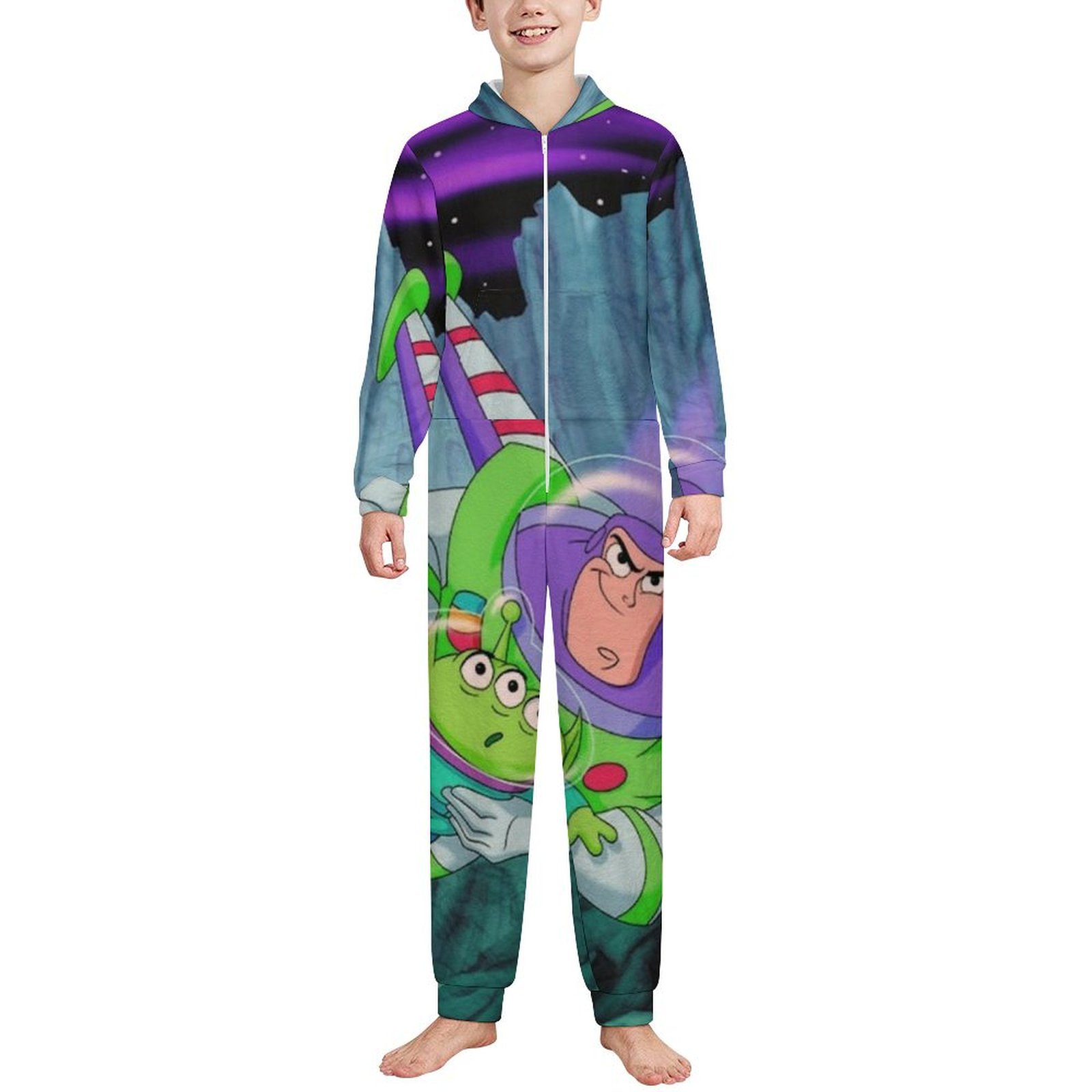 Buzz Lightyear Toy Story Kids Pajamas One Piece Hooded Union Suit ...