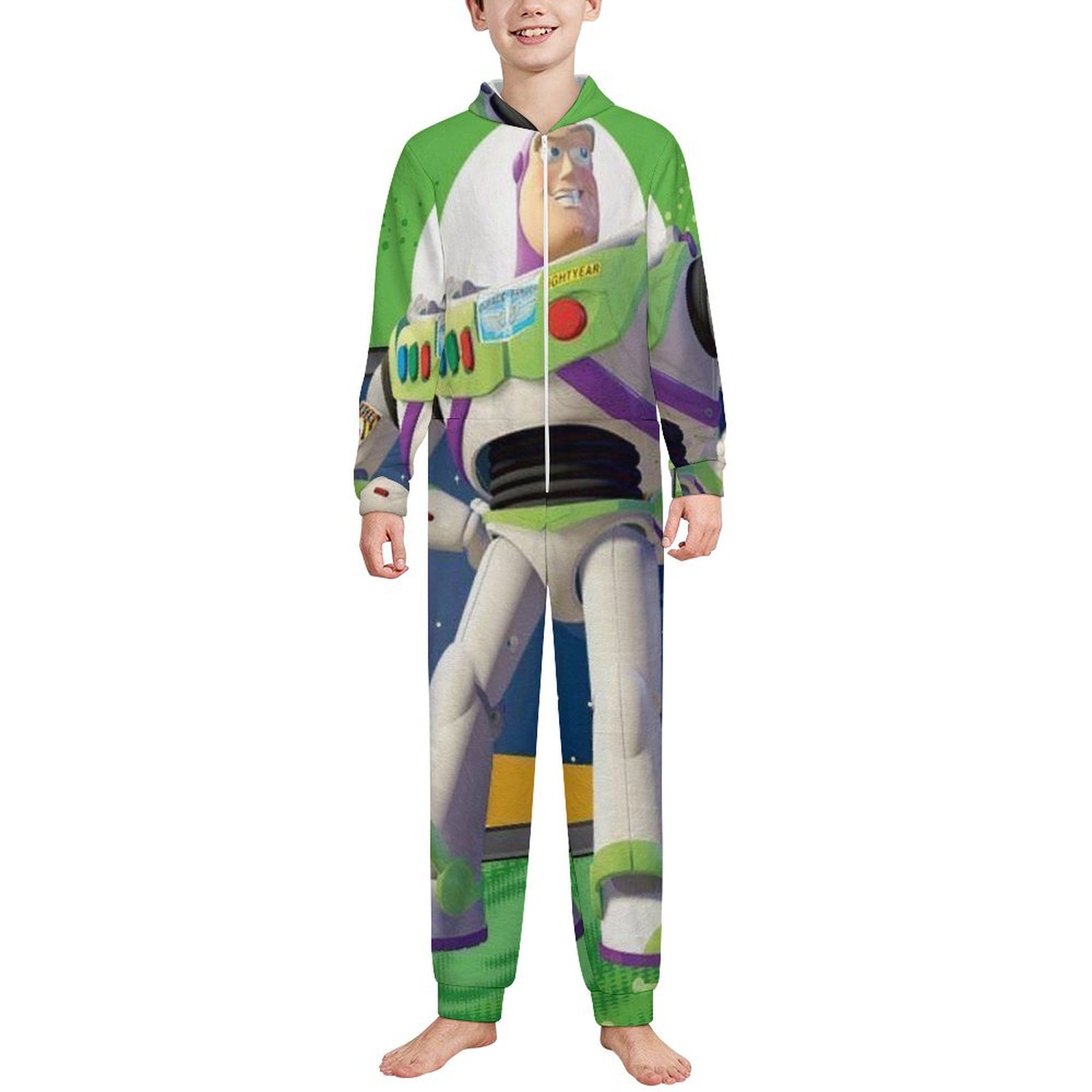 Buzz Lightyear Toy Story Kids Pajamas One Piece Hooded Union Suit ...
