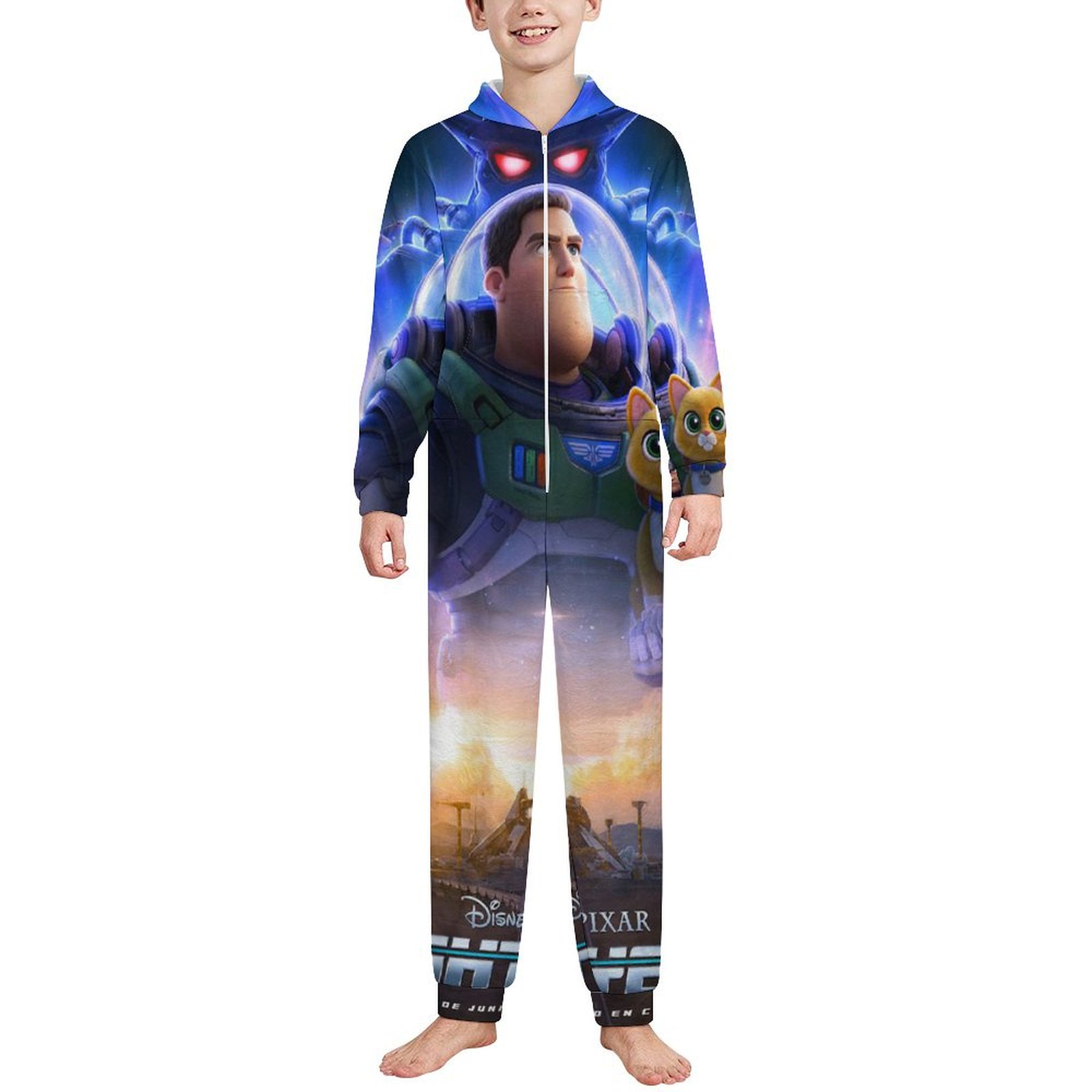 Buzz Lightyear Toy Story Kids Pajamas One Piece Hooded Union Suit ...