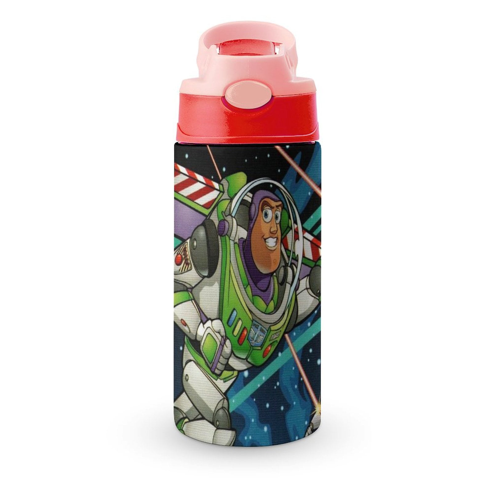 Buzz Lightyear Toy Story Kids Straw Water Bottle, Stainless Steel ...