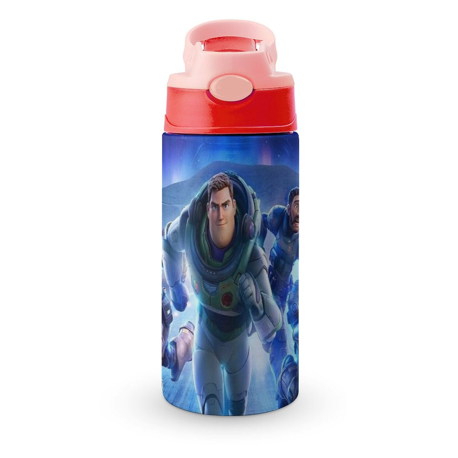 Buzz Lightyear Toy Story Kids Straw Water Bottle, Stainless Steel ...