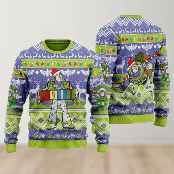 Buzz Lightyear Toy Story Movie Ugly Christmas Sweater - Walmart.com