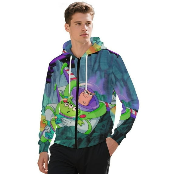 Buzz Lightyear Toy Story Zip Up Hoodie 3D Print Pullover Hooded Long ...