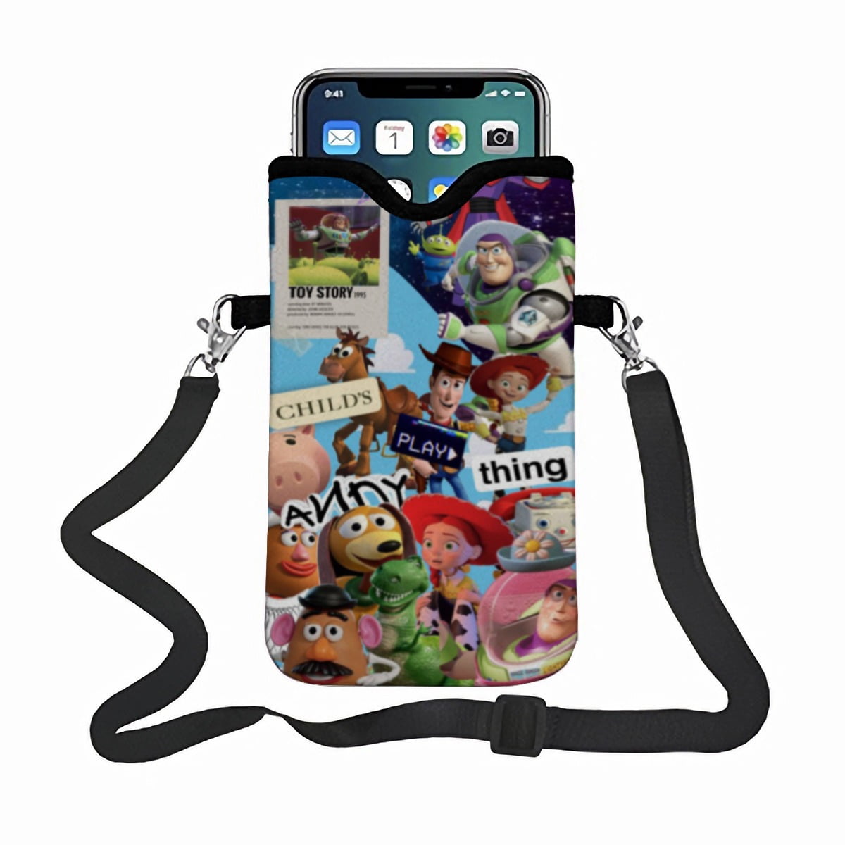 Buzz Lightyear & Toy Story phone satchel, featuring an adjustable strap ...
