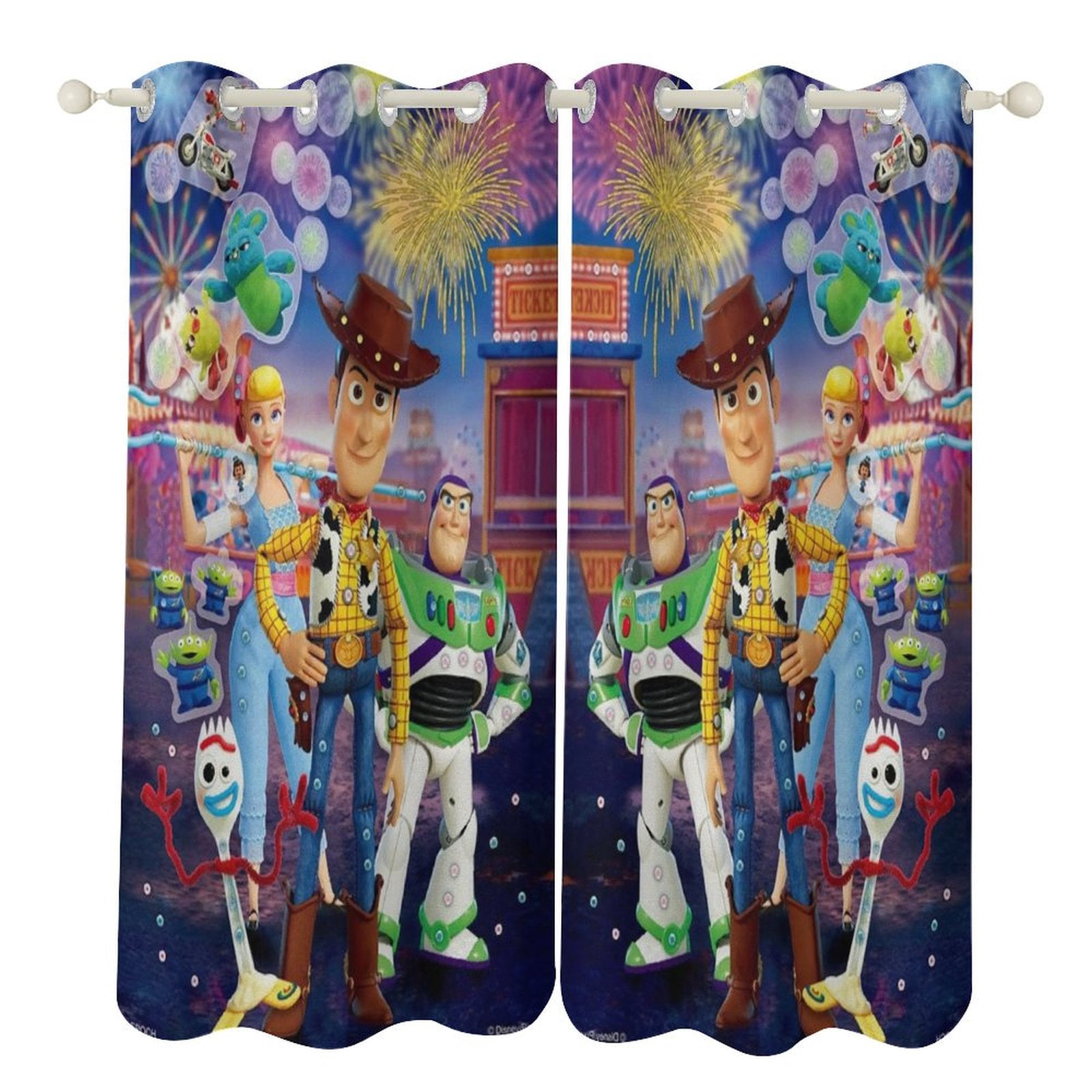 Buzz Lightyear & Woody Curtains for Boy Girls Home Decor,Blackout ...