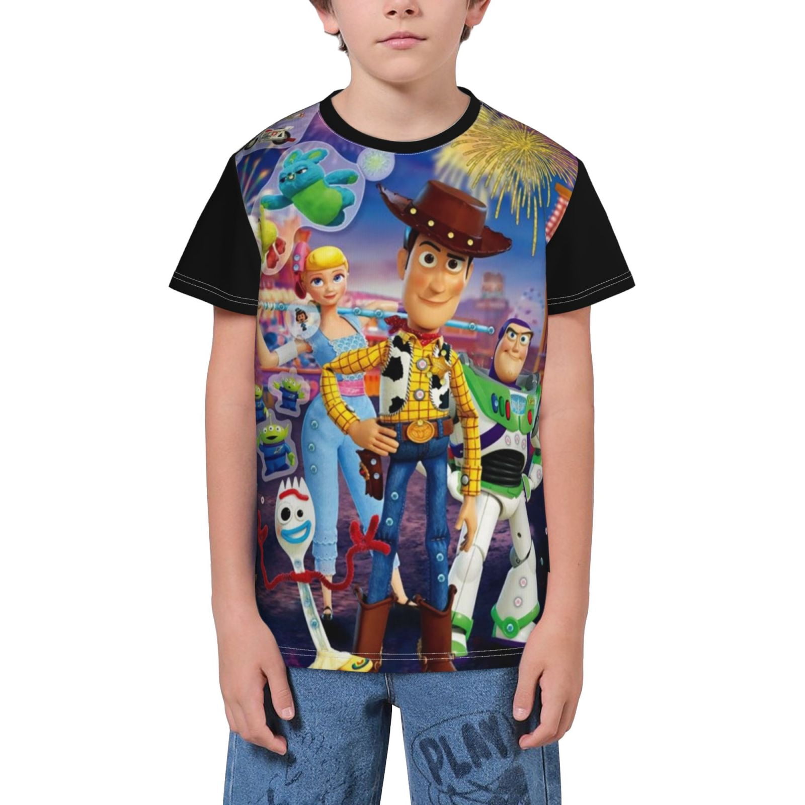 Buzz Lightyear & Woody T-Shirt for Boys Teens Kids 6-16Y,Summer Short ...