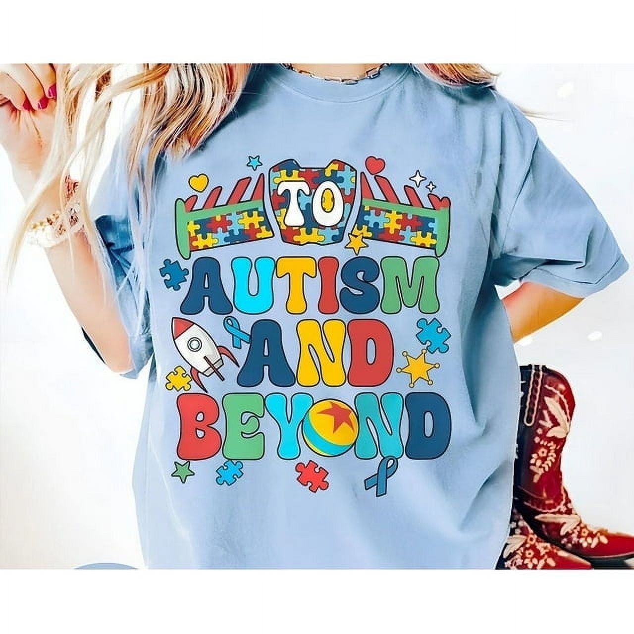 Buzz Lightyear and Woody To Autism and Beyond T-shirt, Disney Toy Story ...