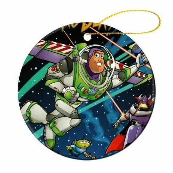 Buzz Lightyear kriStmAs kriStmAs Round 2D Ceramic Ornament 1PC ...