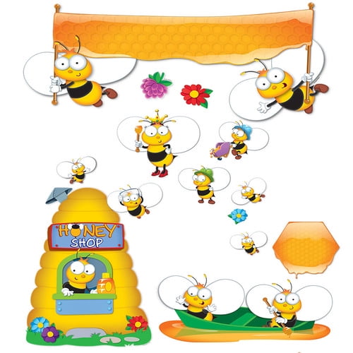 Buzz-Worthy Bees Bulletin Board Set - Walmart.com