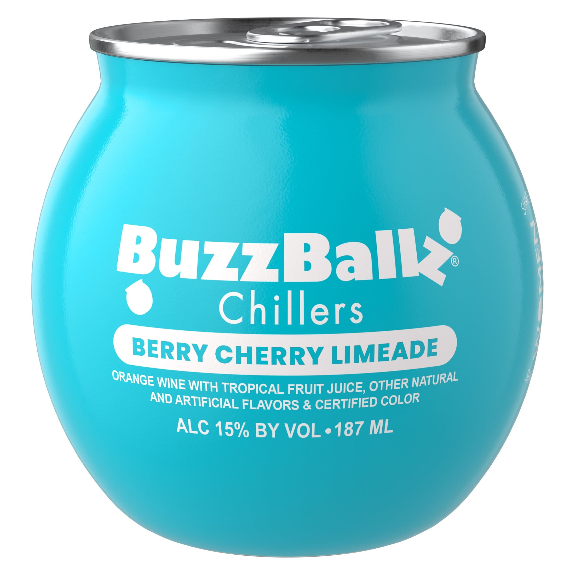 BuzzBallz Chillers Biggies Berry Cherry Limeade 187ml Bottle, ABV 15% ...
