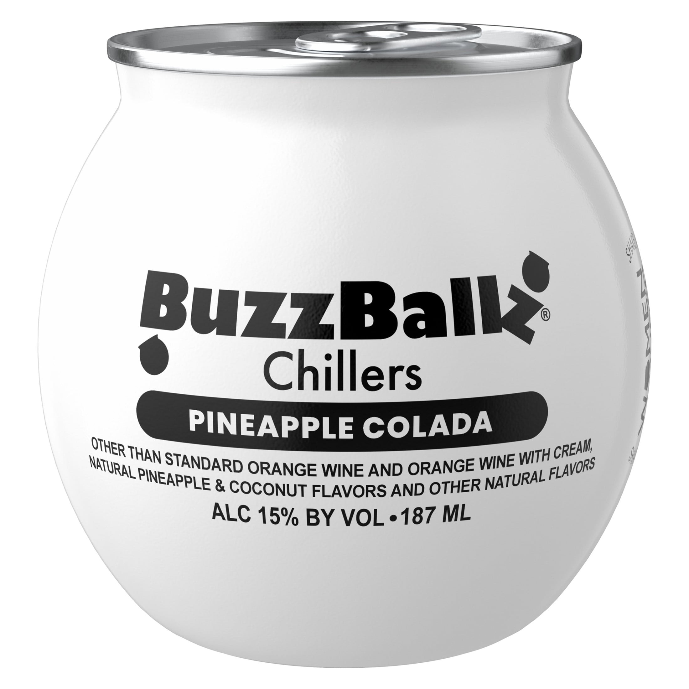 BuzzBallz Chillers Pineapple Colada, 187 mL, 15% ABV - Walmart Business ...