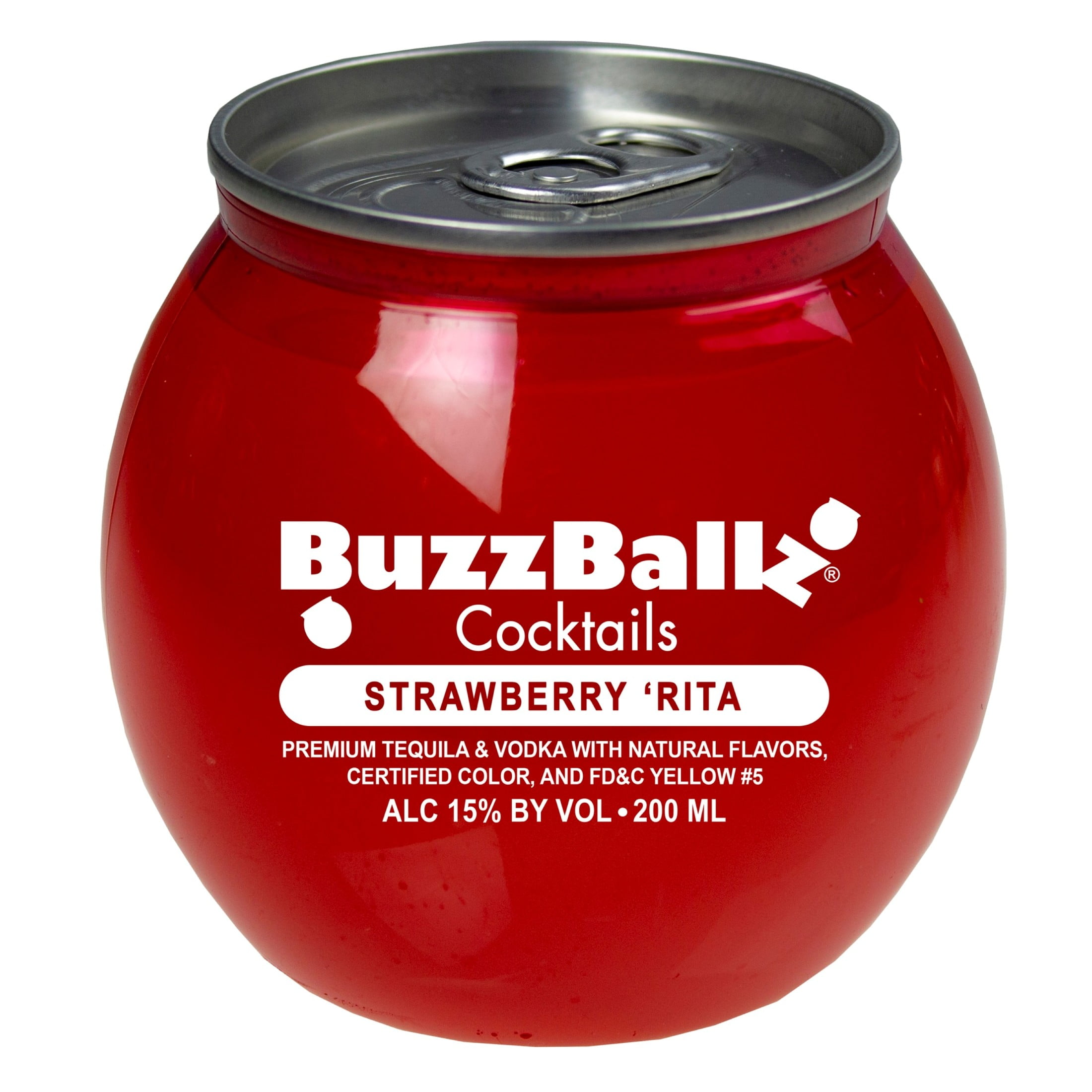 BuzzBallz Cocktails Strawberry 'Rita 200 mL Can 15% ABV Ready-to-Drink ...