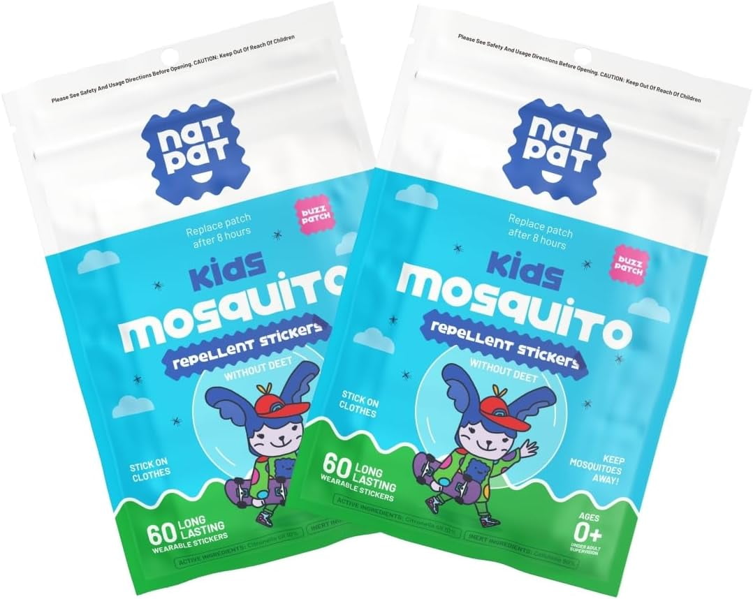 BuzzPatch Mosquito Patch Stickers for Kids (60 Pack) - All Natural ...