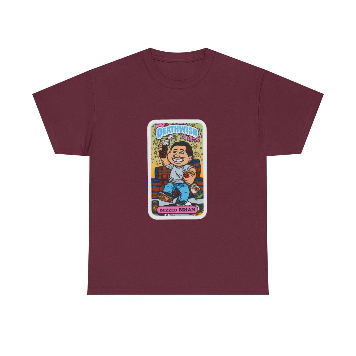 Buzzed Brian Low Life Kid Deathwish 2000 Skateboard Vintage Classic TShirt Print - Maroon / M ...