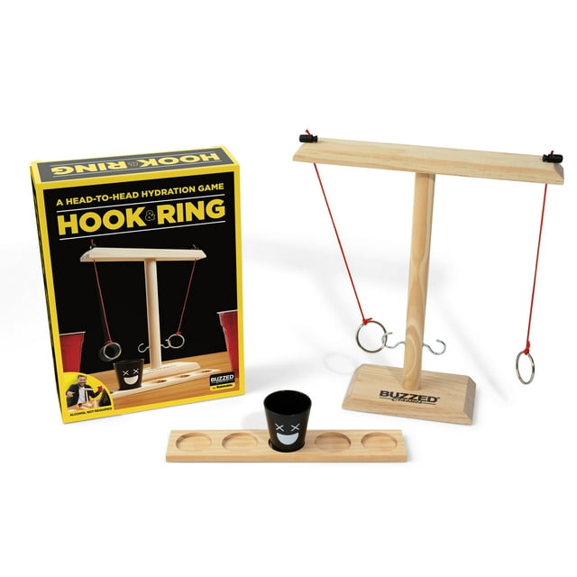 Buzzed Classics Hook & Ring - The Ring Toss Drinking Game for Adults by What Do You Meme ...